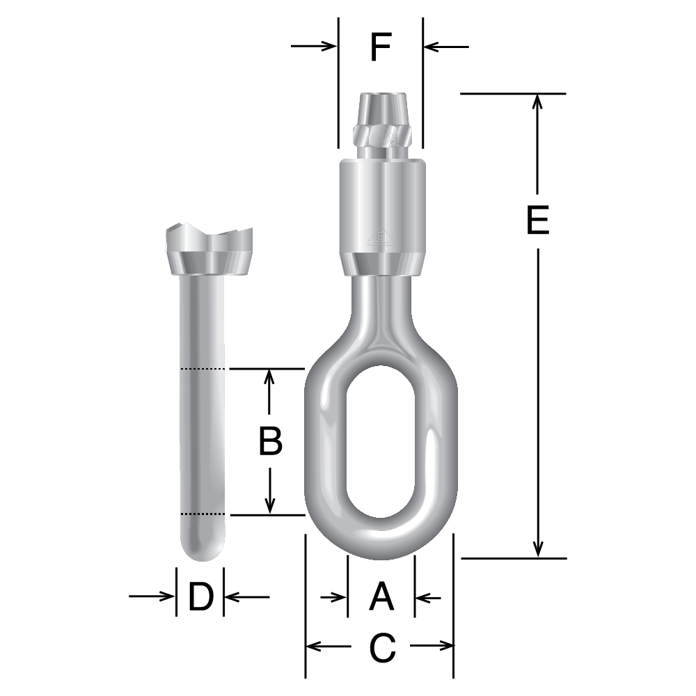 Towing Eye for Industrial Ropes, Quick-install | Electroline
