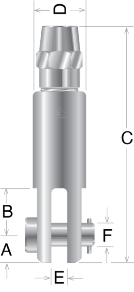 Machined Clevis Socket Fitting for Kernmantle Rope | Electroline